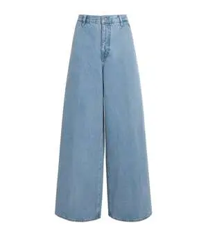 Women's Blue Wide Leg Jeans
