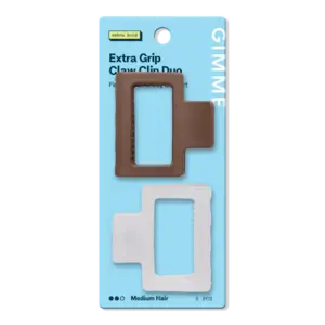 GIMME BEAUTY Extra Grip Square Claw Clip - Brown/frost