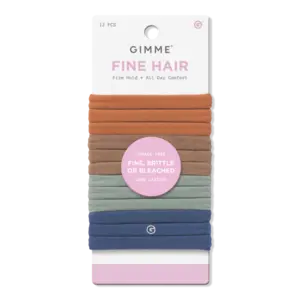 GIMME BEAUTY Fine Hair Ties 12-pack - Assorted