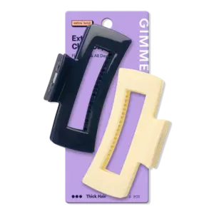 GIMME BEAUTY Rectangle Claw Clip Set - Navy/butter