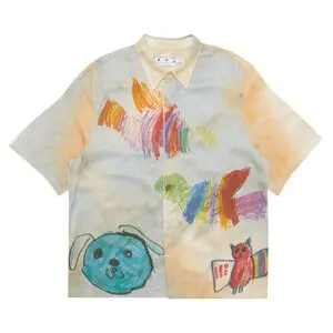Off-White Cartoon Satin Shirt