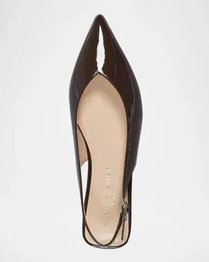 Marc Fisher Gabra Patent Leather Slingback Flats