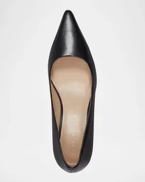 Marc Fisher Calynna Leather Kitten-heel Pumps - Black