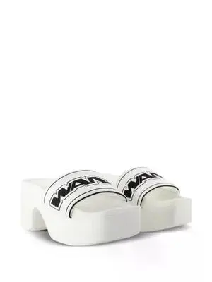 Alexander Wang Logo Platform Sandals