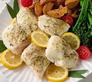 EGG HARBOR Sh12/8 5oz Halibut Filets Withgarlic Herb But - One-color