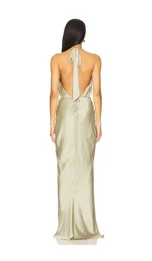 NOOKIE Penelope Drape Gown - Thyme
