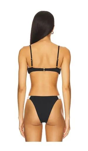 L*Space Peyton Bikini Top - Black & Cream