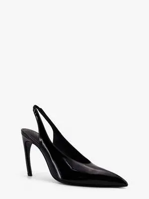 Attico Viper Leather Slingback Pumps