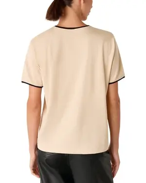 Whistles Tipped Tee - Camel