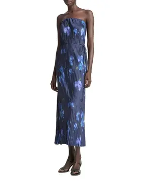 Vince Floral Print Midi Dress