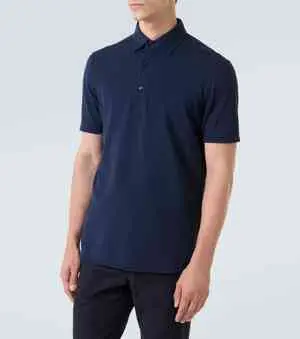 Loro Piana Cotton Jersey Polo Shirt - Blue