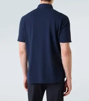 Loro Piana Cotton Jersey Polo Shirt - Blue