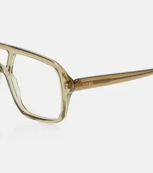 Loewe Slim Aviator Glasses - Green