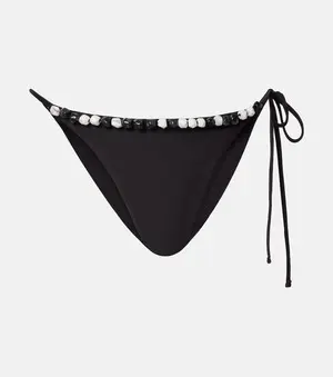 SIR. Baci Beaded Bikini Bottoms - Black
