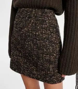 BLAZÉ MILANO Wool-blend Tweed Miniskirt