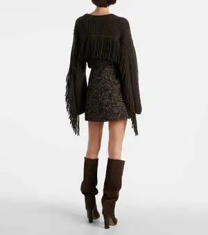 BLAZÉ MILANO Wool-blend Tweed Miniskirt