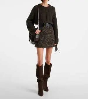 BLAZÉ MILANO Wool-blend Tweed Miniskirt