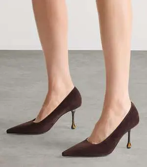 JIMMY CHOO Ixia 80 Suede Pumps - Brown