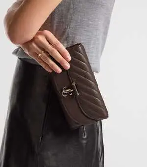 JIMMY CHOO Curve Wallet On Chain - Brown