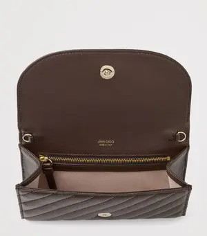 JIMMY CHOO Curve Wallet On Chain - Brown