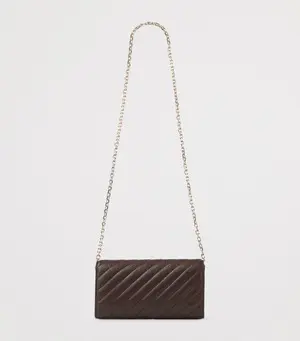 JIMMY CHOO Curve Wallet On Chain - Brown