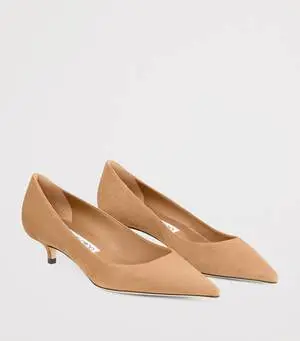 JIMMY CHOO Amelia Suede Pumps - Beige
