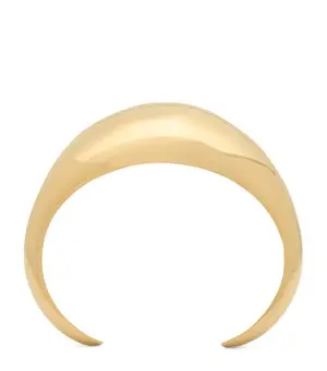 Saint Laurent Brass Teardrop Dome Cuff - Metallic
