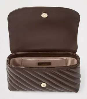 JIMMY CHOO Leather Curve Cross-body Bag - Brown