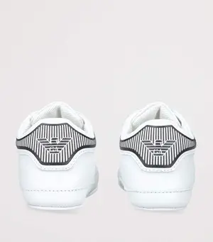 Giorgio Armani Leather Crib Sneakers
