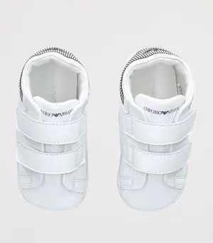 Giorgio Armani Leather Crib Sneakers