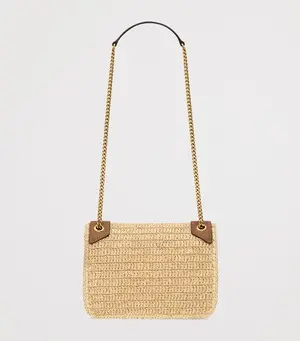 Saint Laurent Mini Raffia Nikki Shoulder Bag