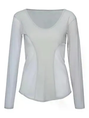 Issey Miyake Mesh Panel Long-sleeve Shirt