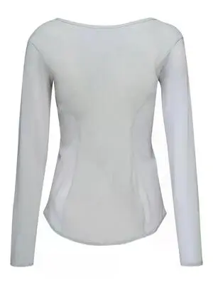 Issey Miyake Mesh Panel Long-sleeve Shirt