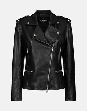 DONDUP Leather Biker Jacket