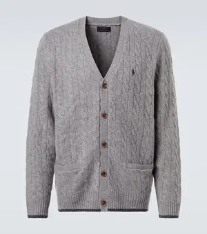 Polo Ralph Lauren Cable-knit Cashmere Cardigan - Grey