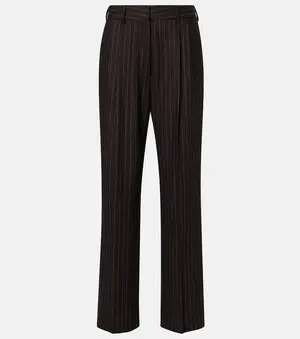 BLAZÉ MILANO Fox Wool And Cashmere Straight Pants - Brown
