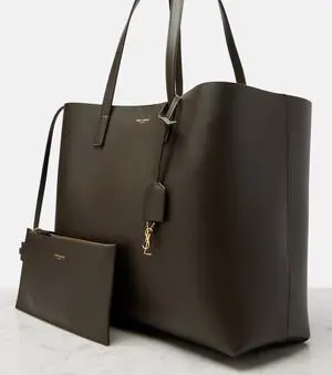 Saint Laurent Shopping Large Leather Tote Bag - Green