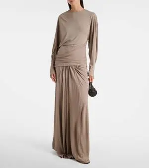 Christopher Esber Vala Draped Maxi Dress - Beige