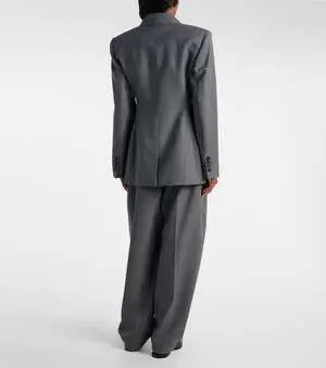 Givenchy Double-breasted Wool Blazer - Grey