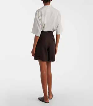 Loro Piana Combray Linen Bermuda Shorts