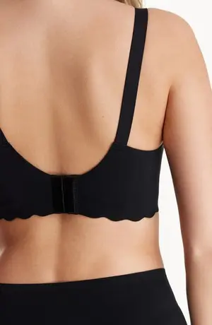 MOMCOZY Yn46 Floral Nursing Bra - Black