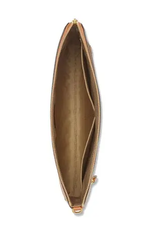 Mcm Diamond Wristlet Pouch In Visetos - Brown