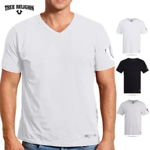 True Religion V-neck Undershirts 4 Pack - White/white/heather Grey