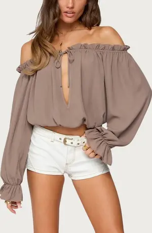 Chiffon Off Shoulder Blouses