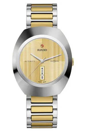 RADO Diastar Original Automatic Bracelet Watch - Brushed Gold/silver