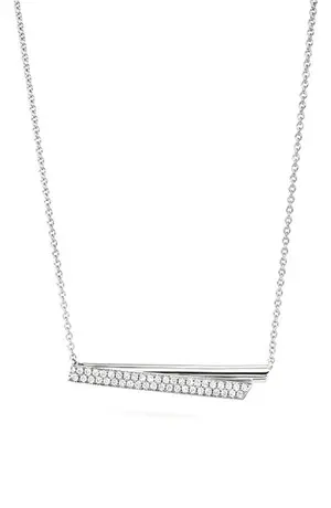 Hearts On Fire Inside/out Diamond Flip Bar Pendant Necklace - 18k White Gold