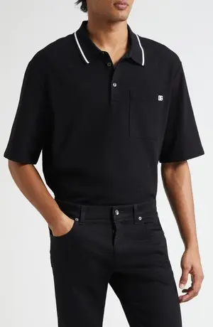 Dolce & Gabbana Spread Collar Polos For Men