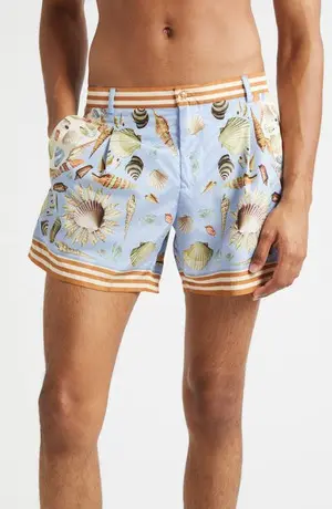 Dolce & Gabbana Shell Print Swim Trunks