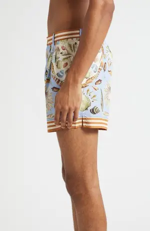 Dolce & Gabbana Shell Print Swim Trunks