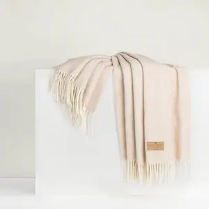 LANDS DOWNUNDER Juno Cashmere Throw - Sand